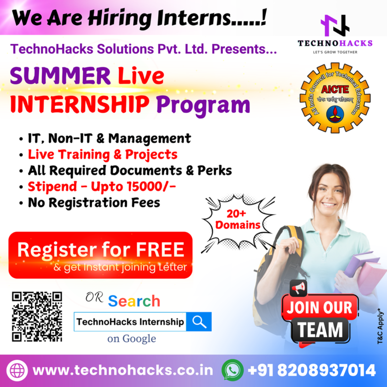 Internship Apply Now – 4 – TechnoHacks Solutions